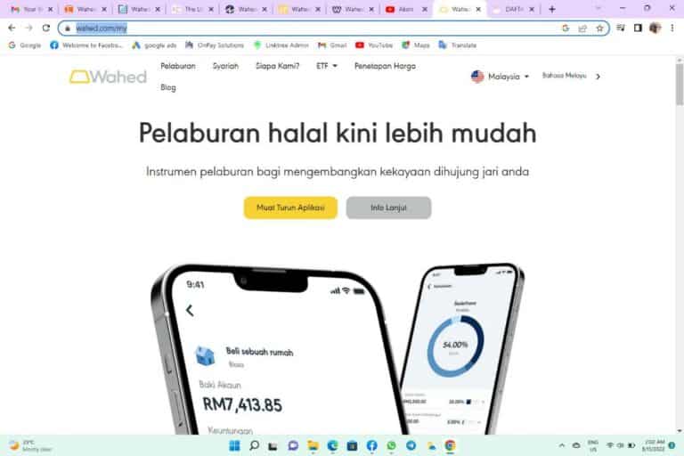 Ulasan Ringkas Wahed Invest Malaysia 2022 - Easylabur